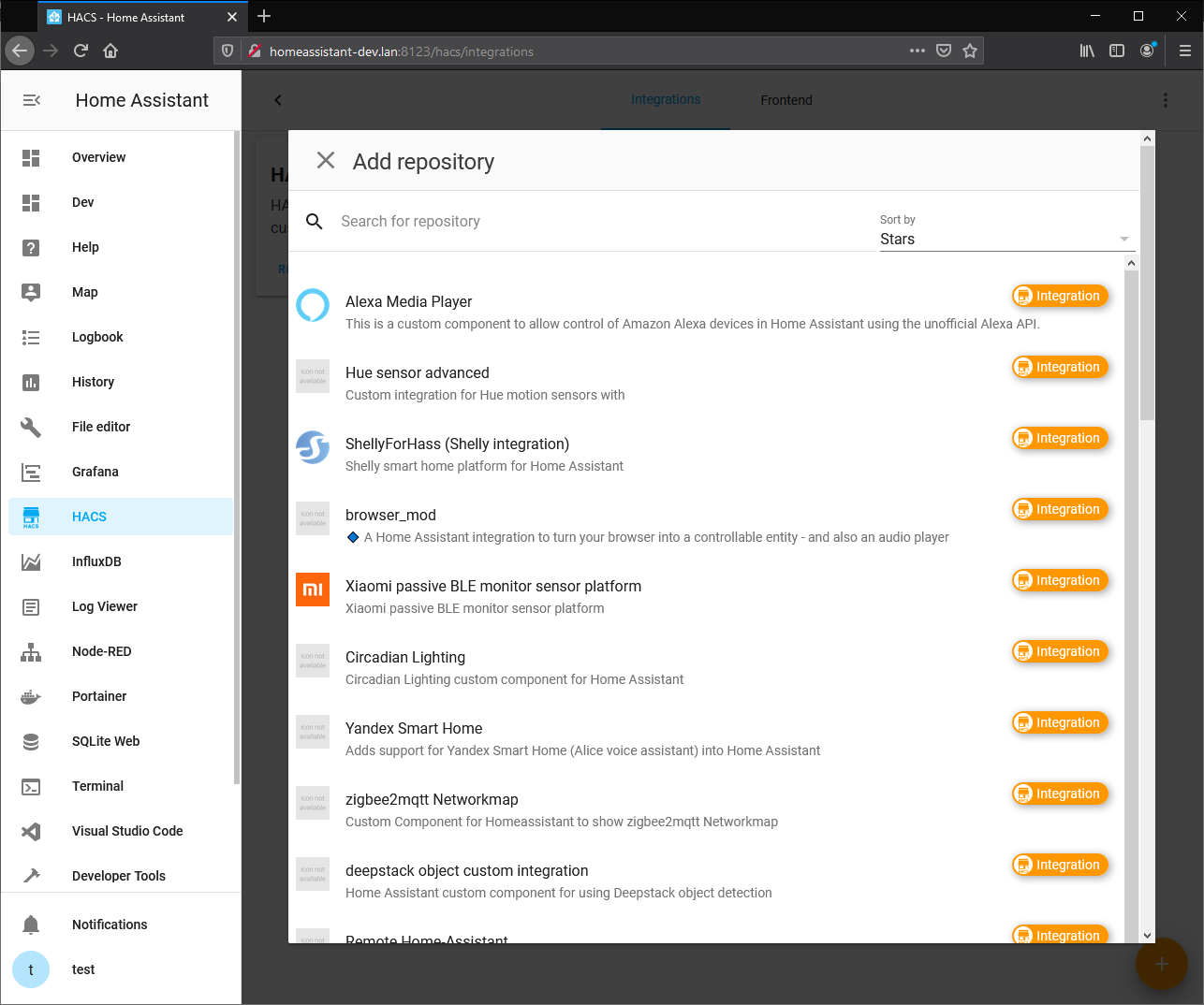 Double Scrollbars In Add Repository Dialog On Firefox Browser · Issue 1253 · Hacs