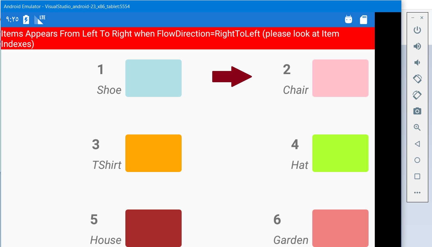 [bug] Collectionview In Right To Left Flow Direction Problem · Issue 8260 · Xamarin Xamarin