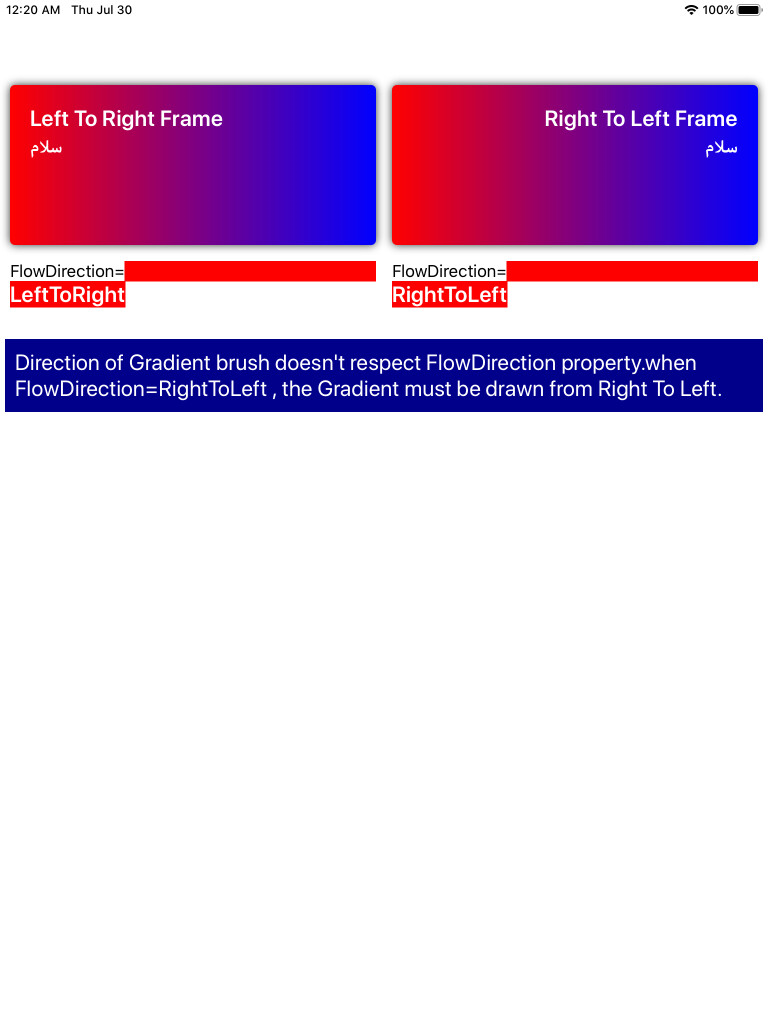 LinearGradientBrush Doesn't Respect Right To Left FlowDirection · Issue #11603 · xamarin/Xamarin ...