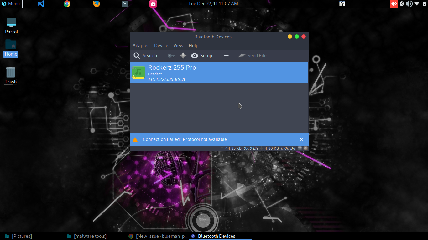 Connection Failed: Protocol not available · Issue #1981 · blueman ...