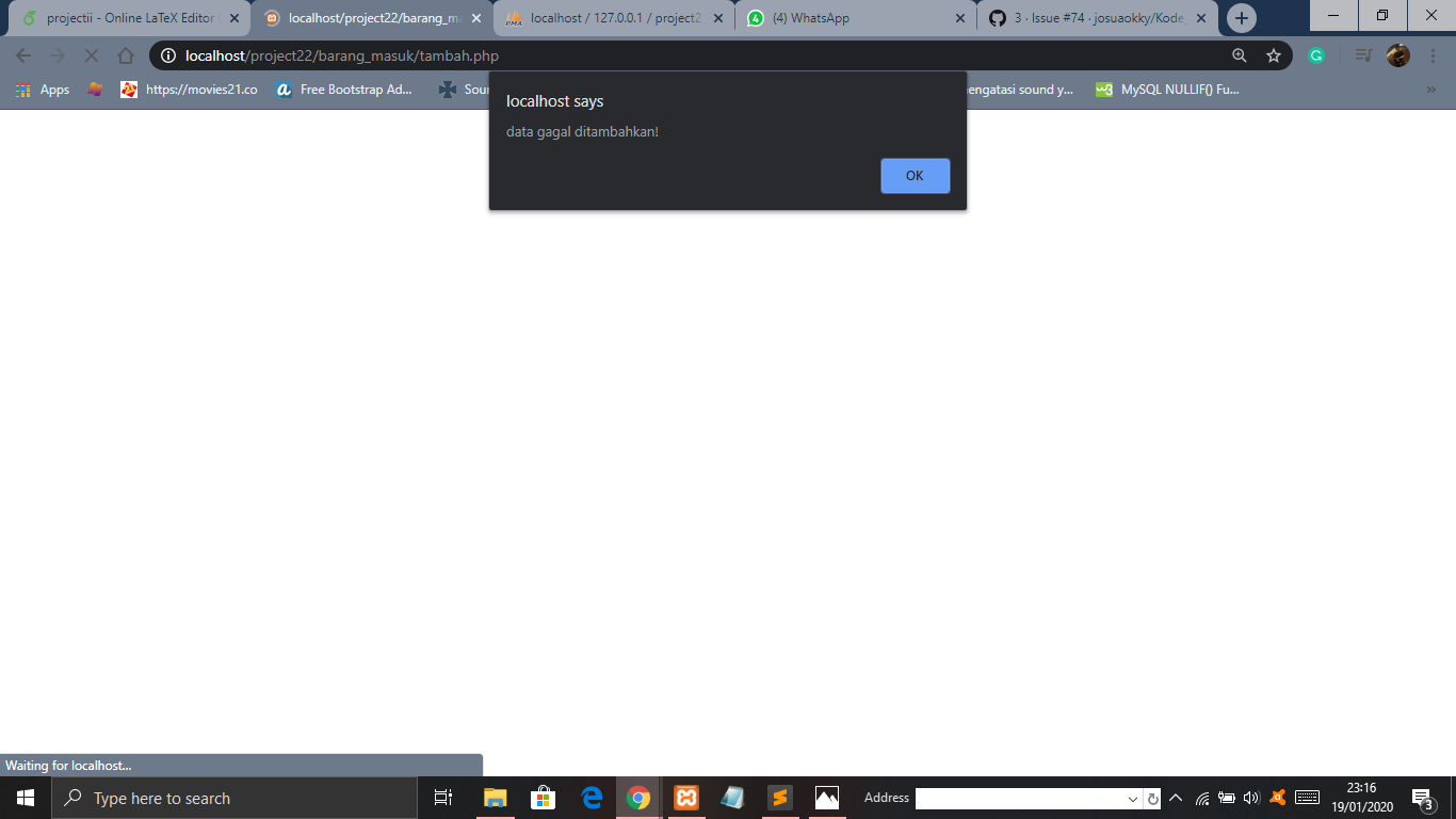 error retrun mysqli_affected_rows($conn); · Issue #74 · josuaokky/Kode ...