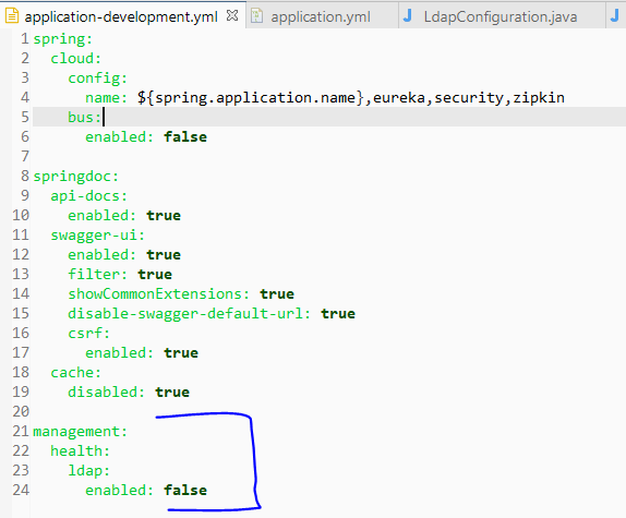 LDAP health check does not use custom configuration · Issue #26704 · spring-projects/spring-boot ...