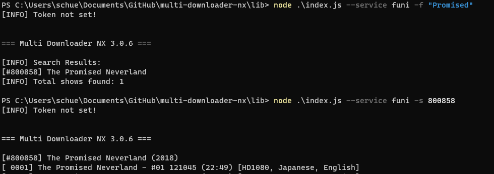 Funnmation search issue · Issue #308 · anidl/multi-downloader-nx · GitHub