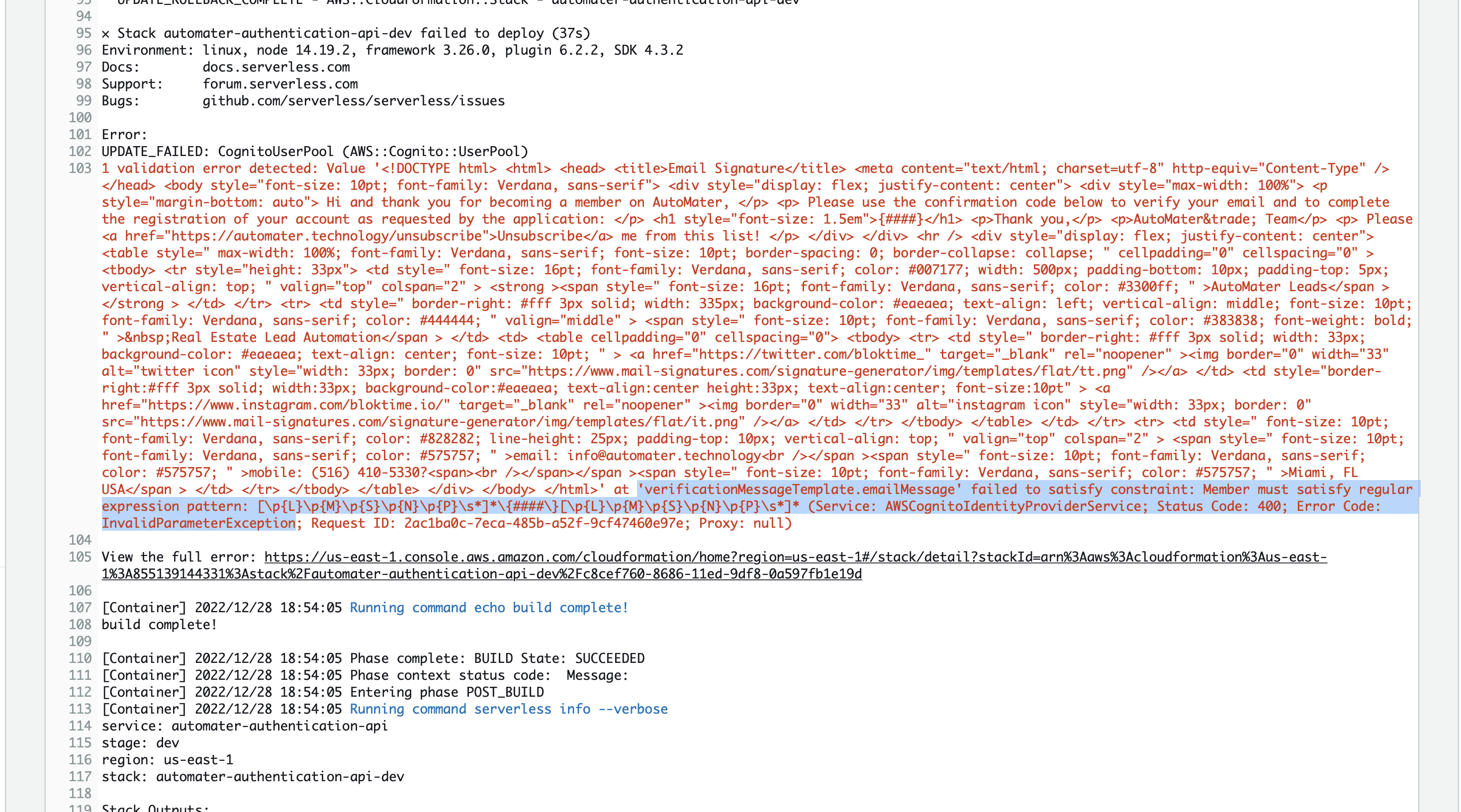 VerificationMessageTemplate property fails with custom html with update to v3.26 · Issue #11640 ...