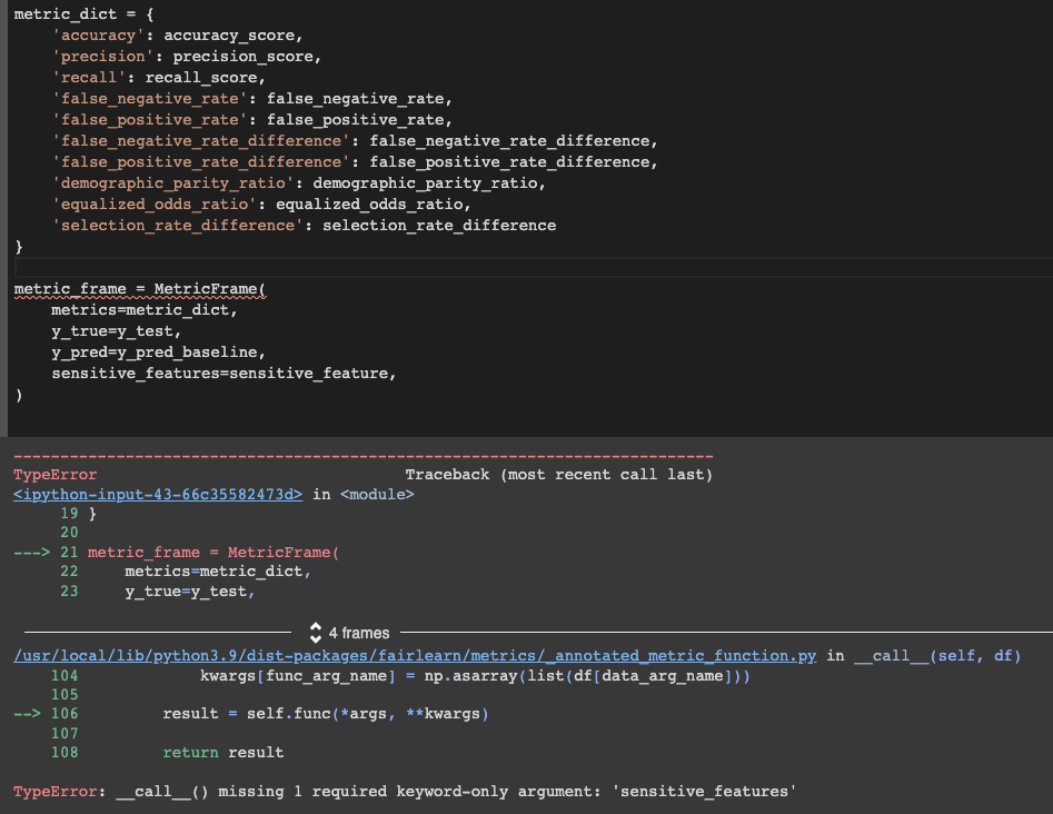 Make It Clear That Certain Metrics When Added To A Metricframe Need
