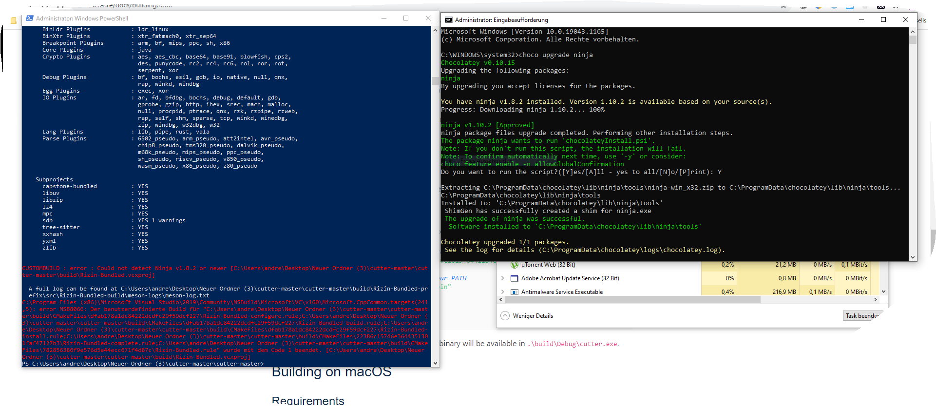 Could not detect Ninja v1.8.2 or newer · Issue #2733 · rizinorg/cutter ...