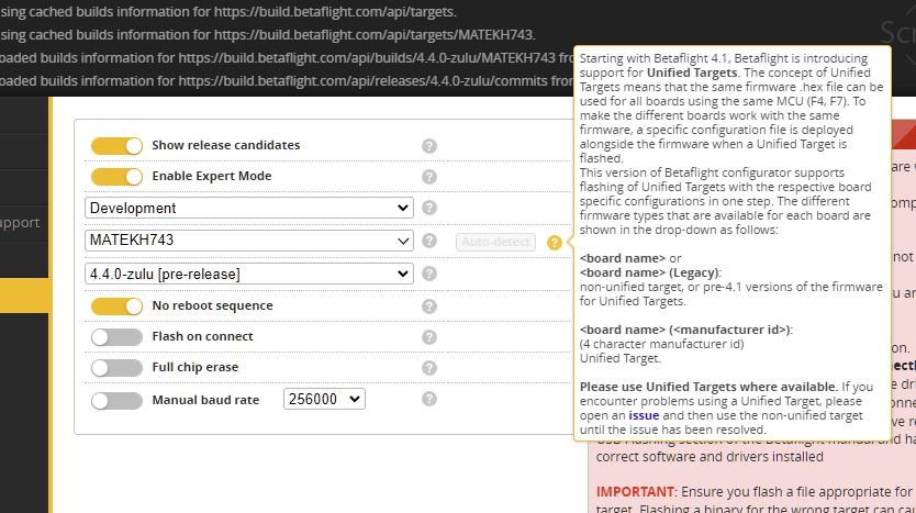 Target Tooltip Documentation Requires Updating · Issue 3162 · Betaflight Betaflight