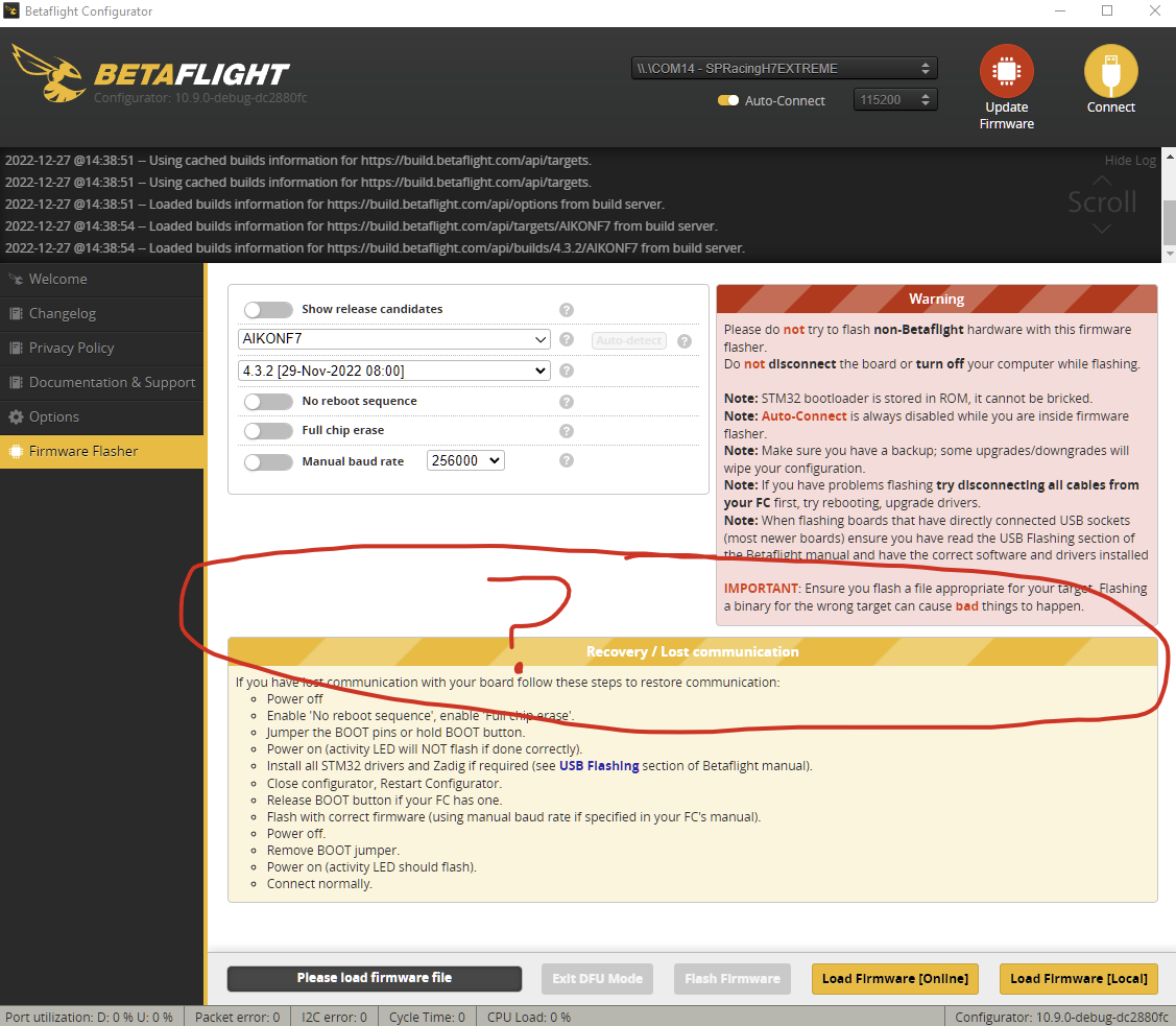 Release Notes Build Information Not Shown In The Ui · Issue 3173 · Betaflightbetaflight