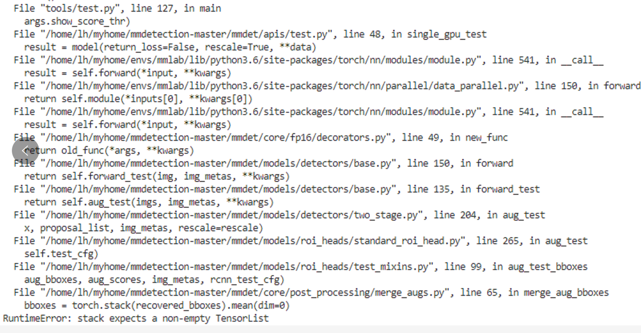 您好 我们的数据集图片全部是1024*1024的 多尺度测试报错 · Issue #2803 · open-mmlab/mmdetection · GitHub