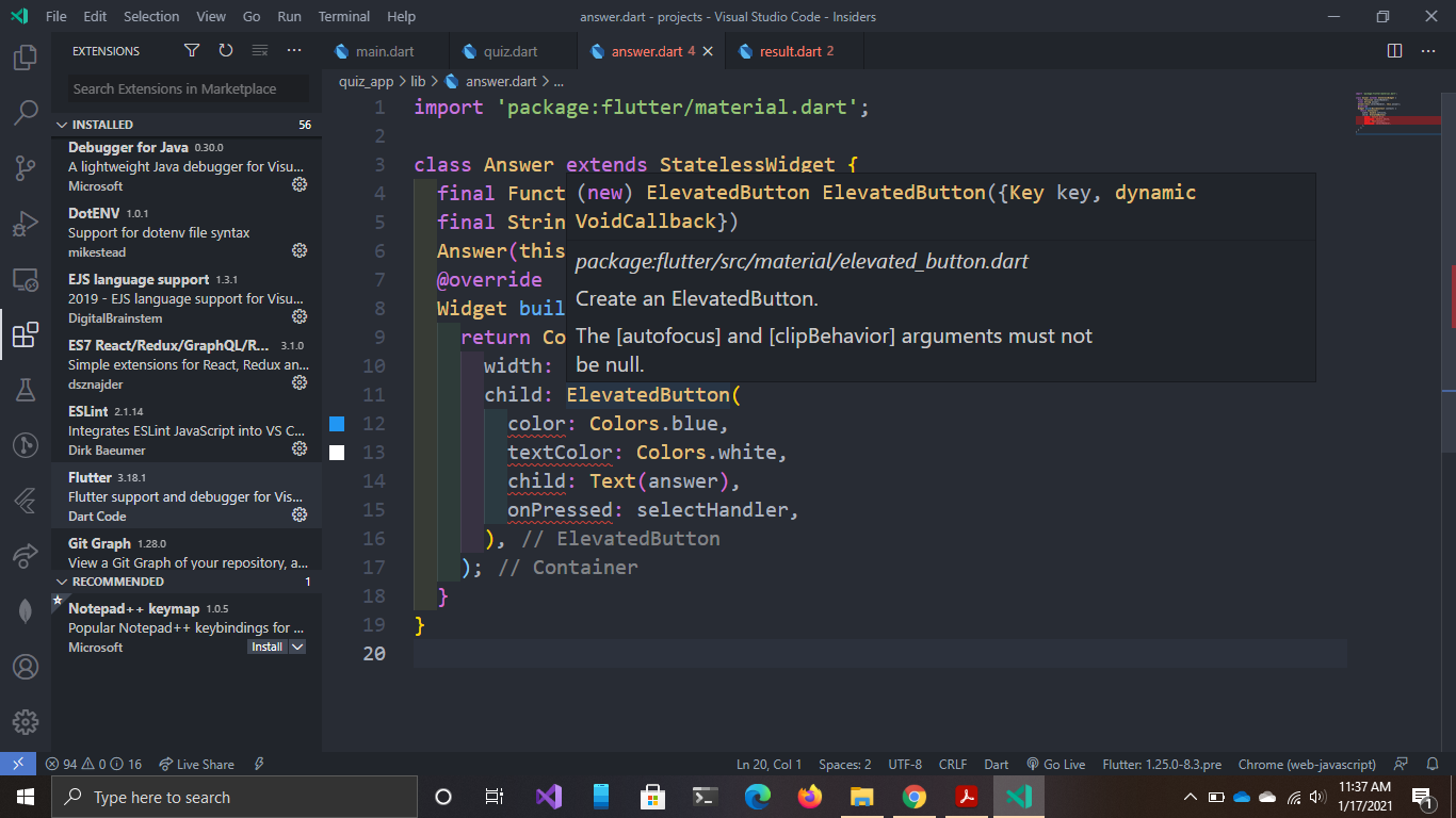 Elevatedbutton Any Other Button Not Working Properly · Issue 3075 · Dart Codedart Code · Github 7577