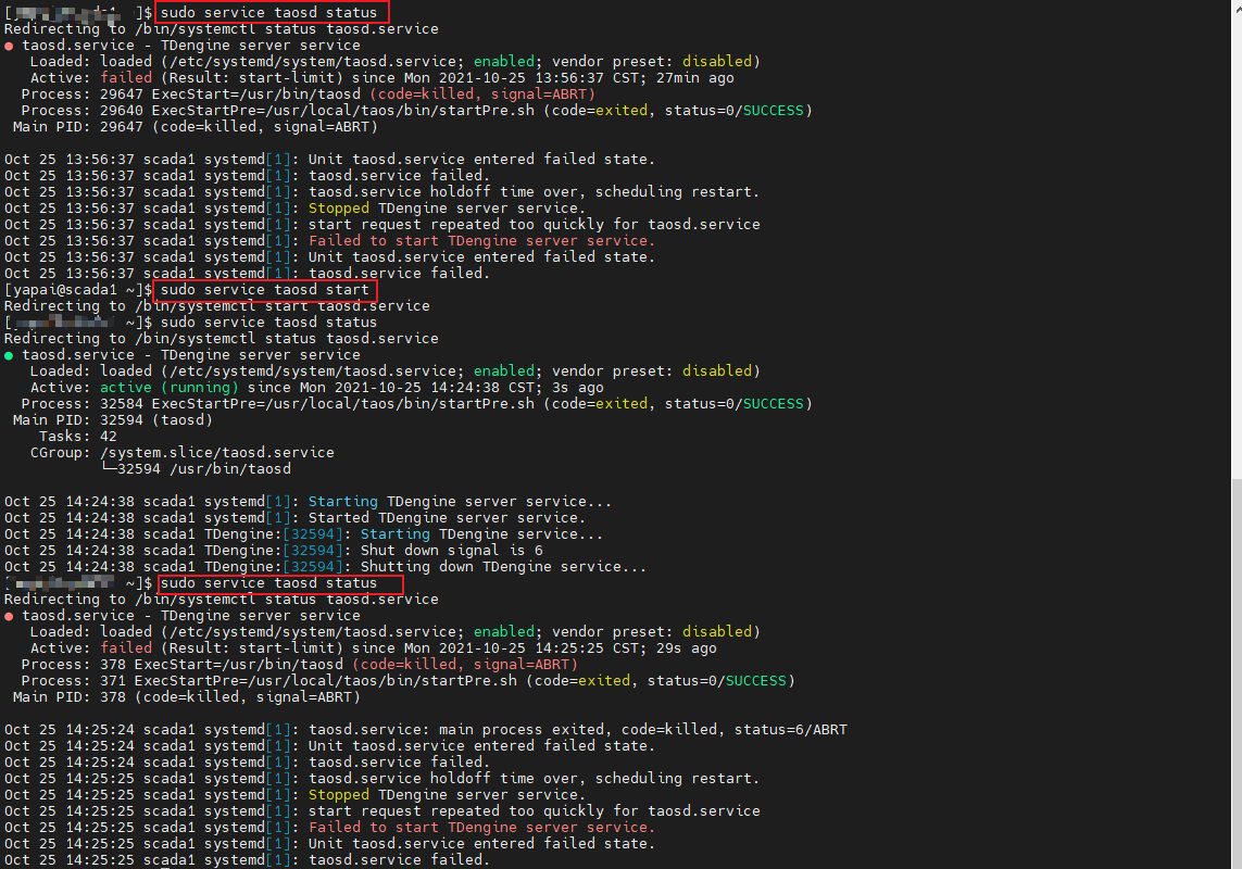 Taosd Core了之后再也起不来了，报错datacolappendval Assertion `pcol Len Type 