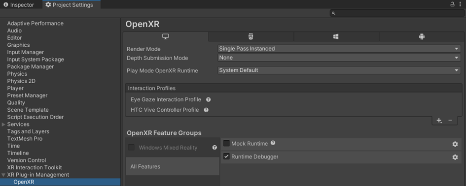 Using different HMDs with OpenXR - ixperience-lab/VRSTK GitHub Wiki