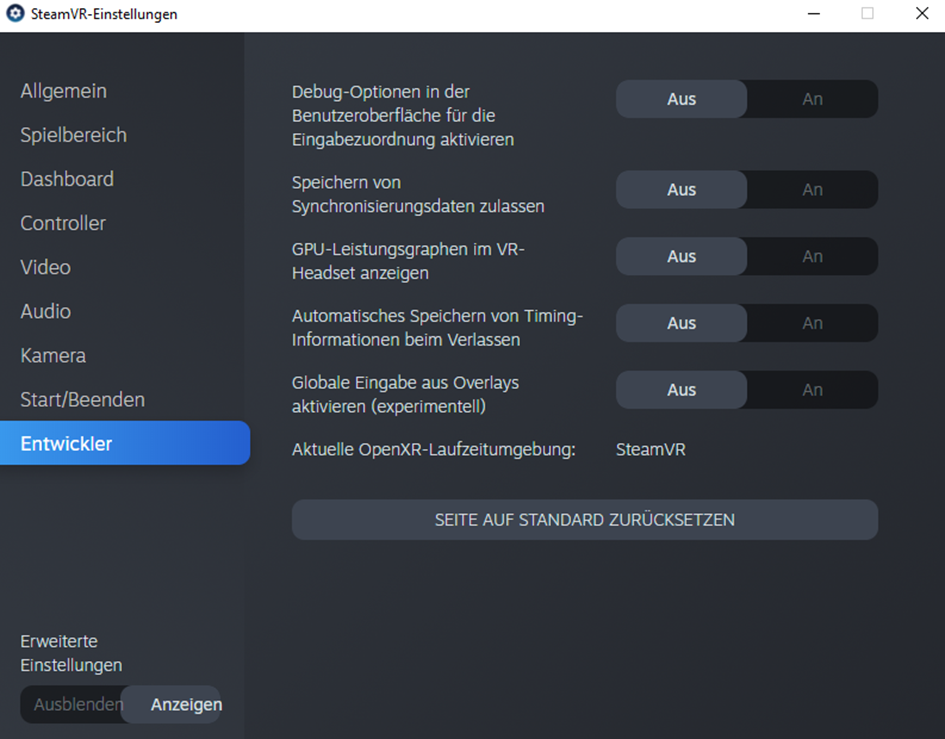 Using different HMDs with OpenXR - ixperience-lab/VRSTK GitHub Wiki