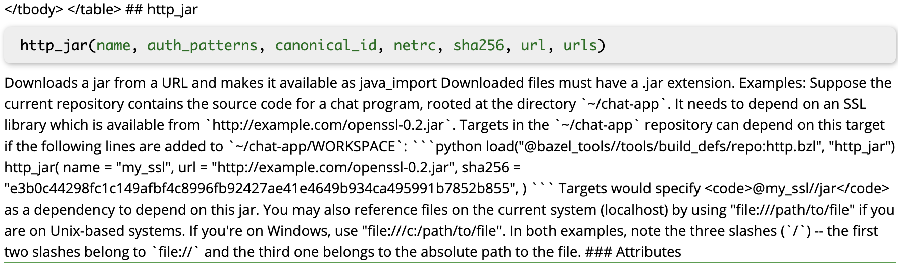 Documentation issue: Repository rules html markup issue · Issue #11007 · bazelbuild/bazel · GitHub