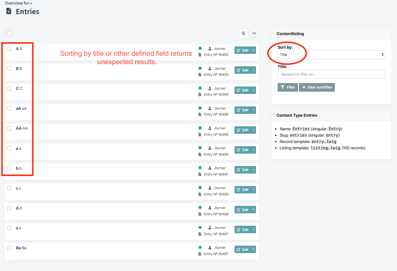 Unexpected results on Contenttype sorting · Issue #1190 · bolt/core ...