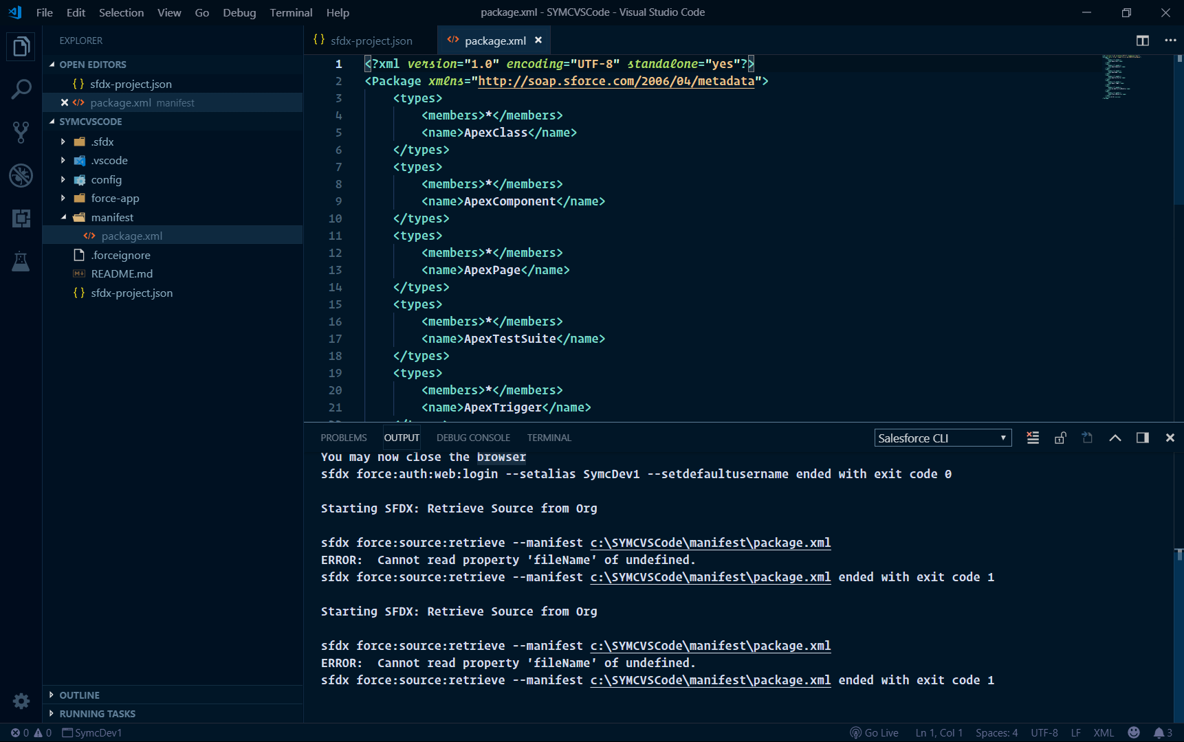ERROR: Cannot read property 'fileName' of undefined. · Issue #955 · forcedotcom/salesforcedx ...