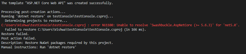 unable to create a .net 5 webapi project · Issue #16026 · dotnet/sdk · GitHub