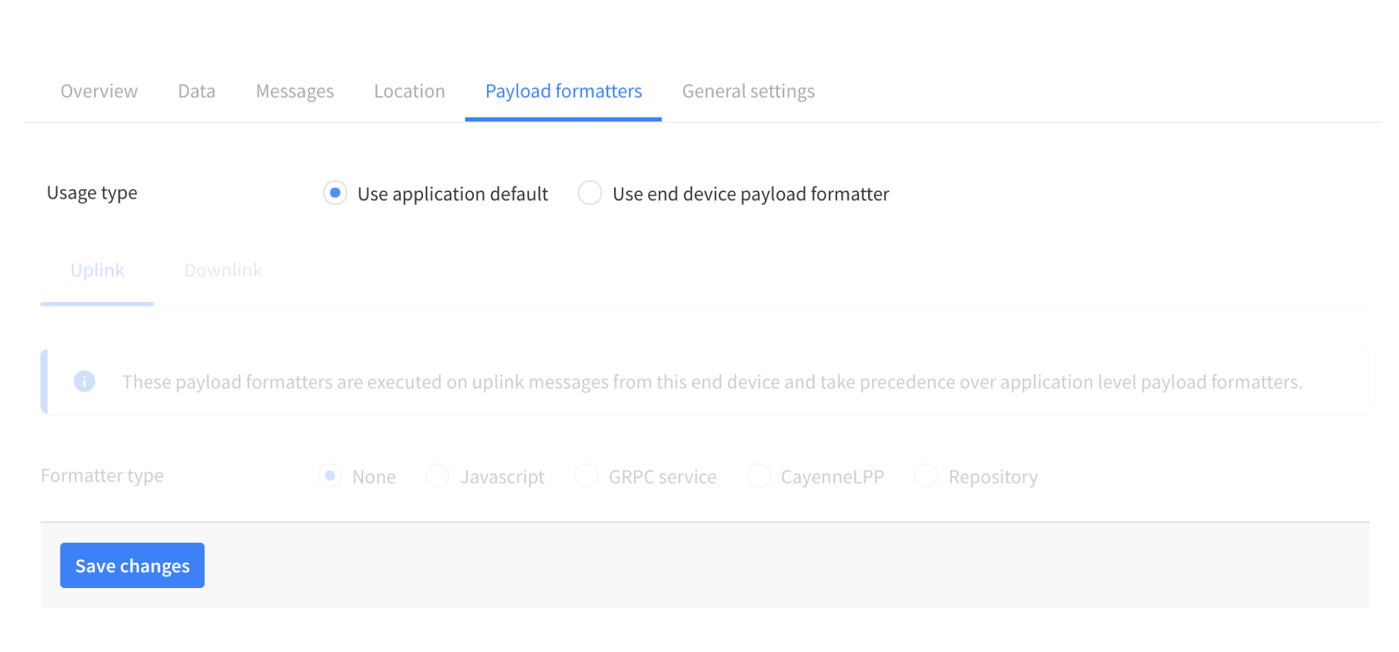 Improve payload formatters UI in the Console · Issue #2463 · TheThingsNetwork/lorawan-stack · GitHub