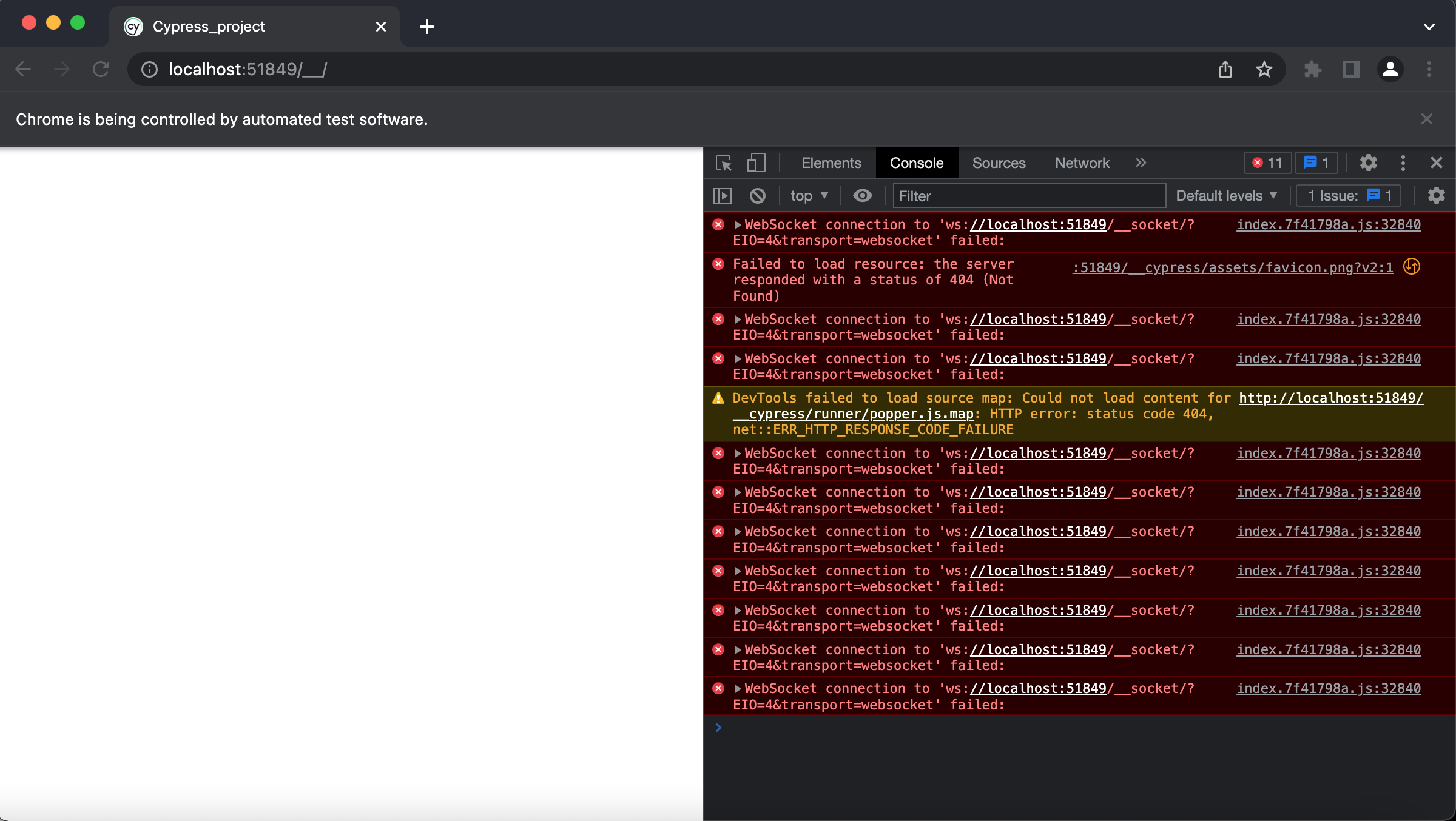 Blank page opened in browser after Cypress installation · Issue #24422 · cypress-io/cypress · GitHub