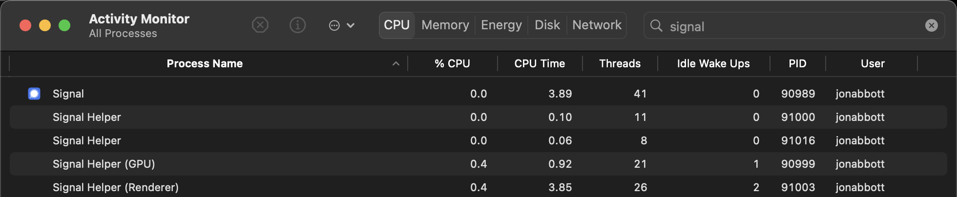High CPU use for Signal Helper (Renderer) version 6.26.0 on Apple Silicon · Issue #6553 ...