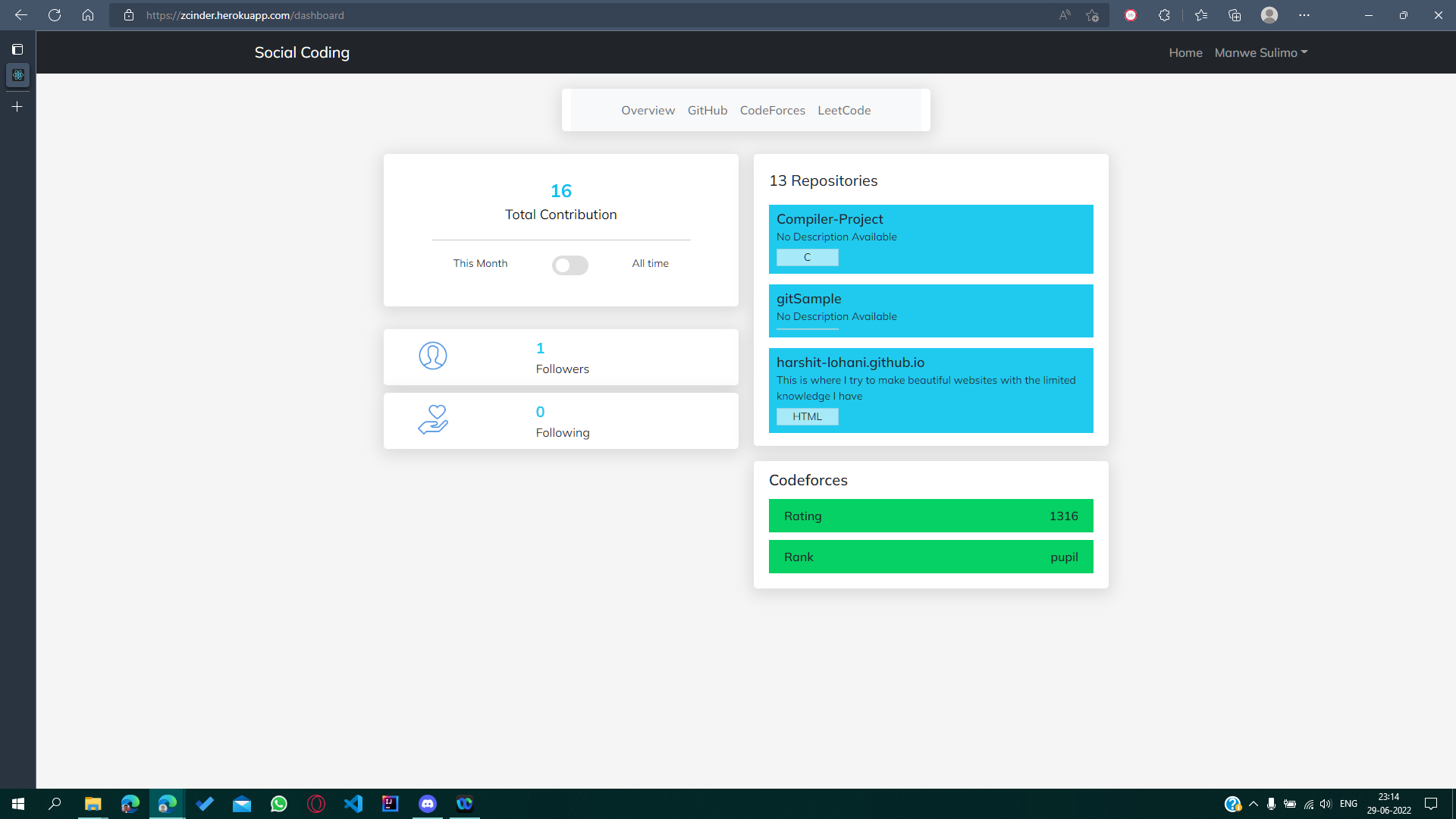 GitHub - harshit-lohani/zcinder-social-coding: Social Coding for Hackathon