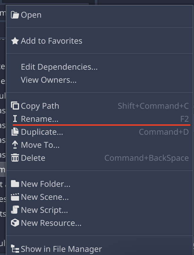 Wrong key to rename file/folder in MacOS · Issue #54923 · godotengine/godot · GitHub
