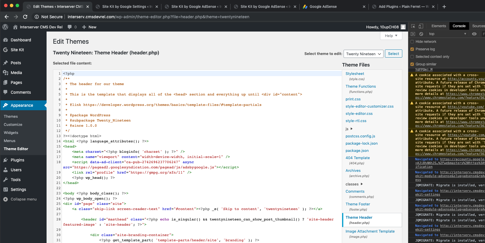 Existing official AdSense snippet not detected · Issue #798 · google/site-kit-wp · GitHub
