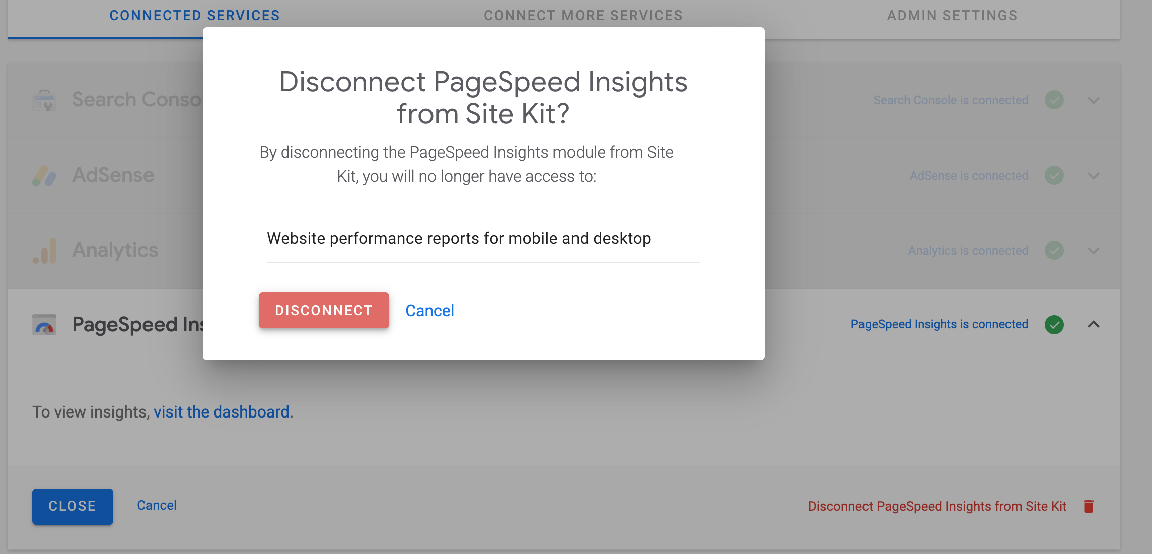 PageSpeed module settings area is empty · Issue #1129 · google/site-kit-wp · GitHub