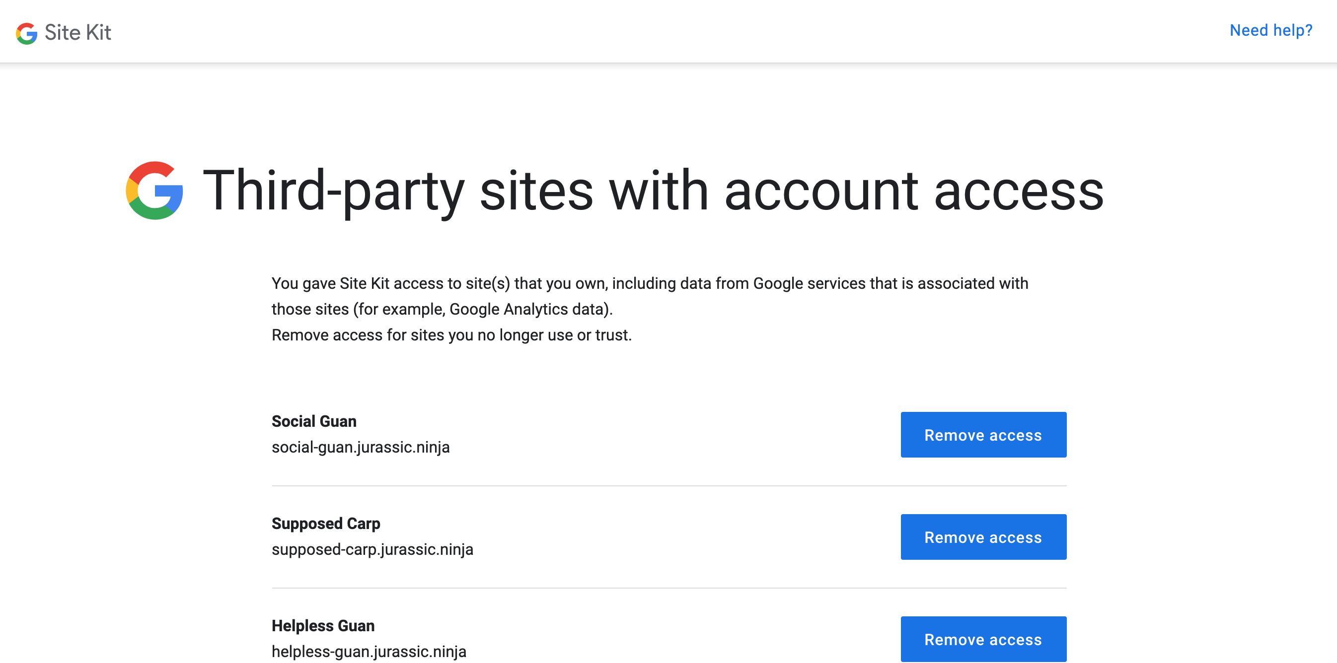 Link to Site Kit service permissions screen in localized version · Issue #1860 · google/site-kit ...