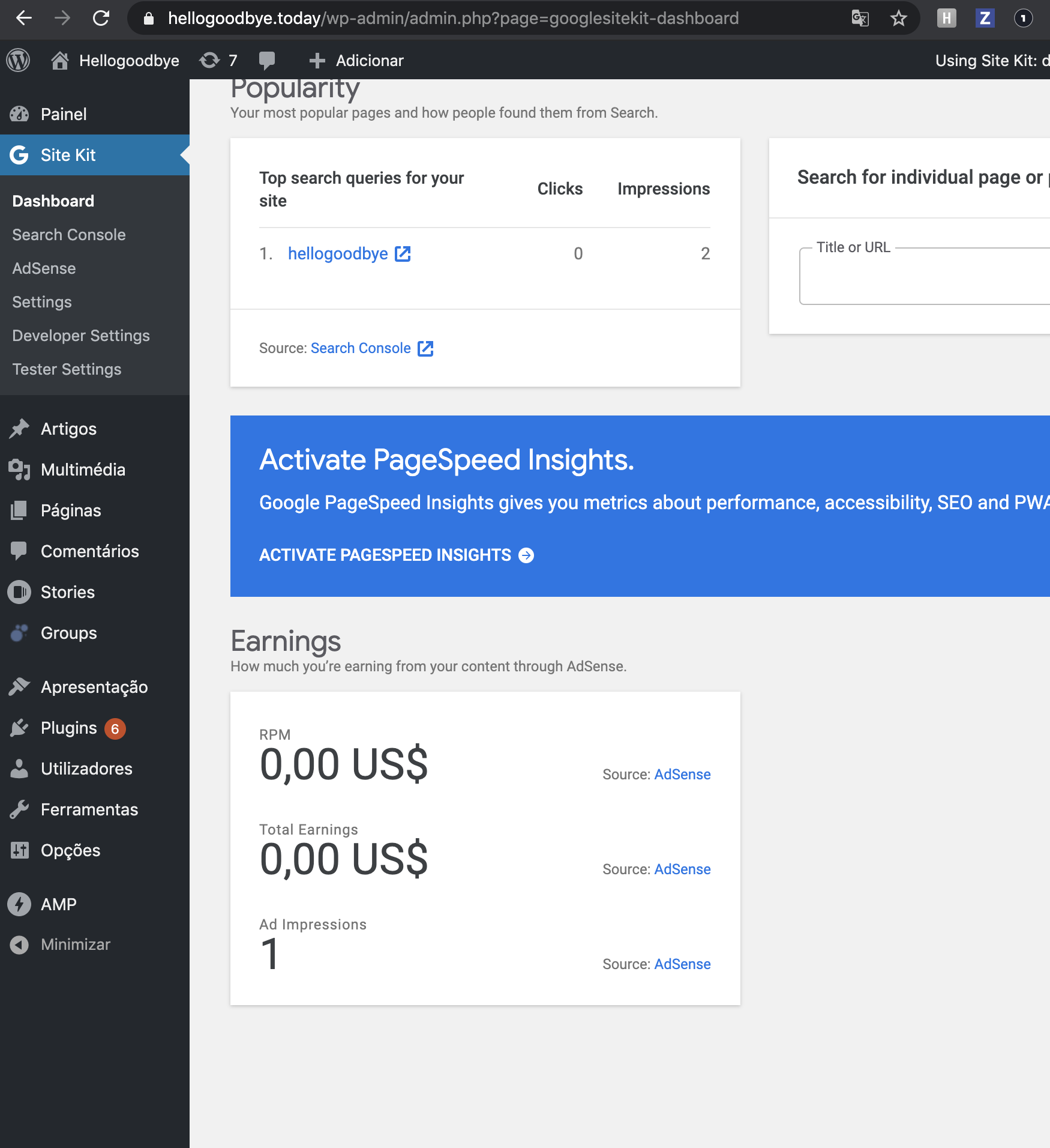 AdSense dashboard error when Portuguese AO90 language is selected ...