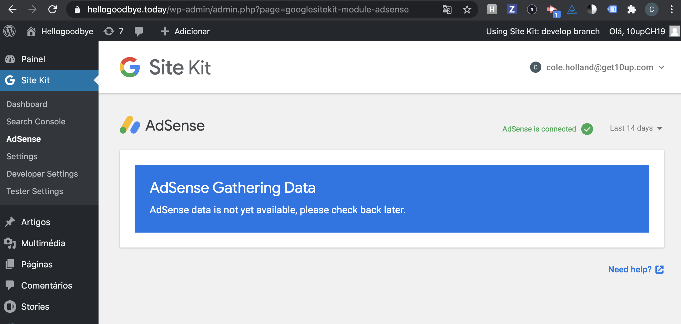 AdSense dashboard error when Portuguese AO90 language is selected ...