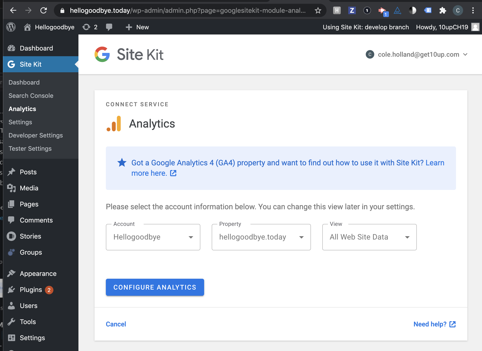Display notice to inform about GA4 · Issue #2219 · google/site-kit-wp · GitHub