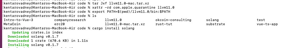 Mac M1 linking with `cc` failed · Issue #421 · hyperledger-solang/solang · GitHub