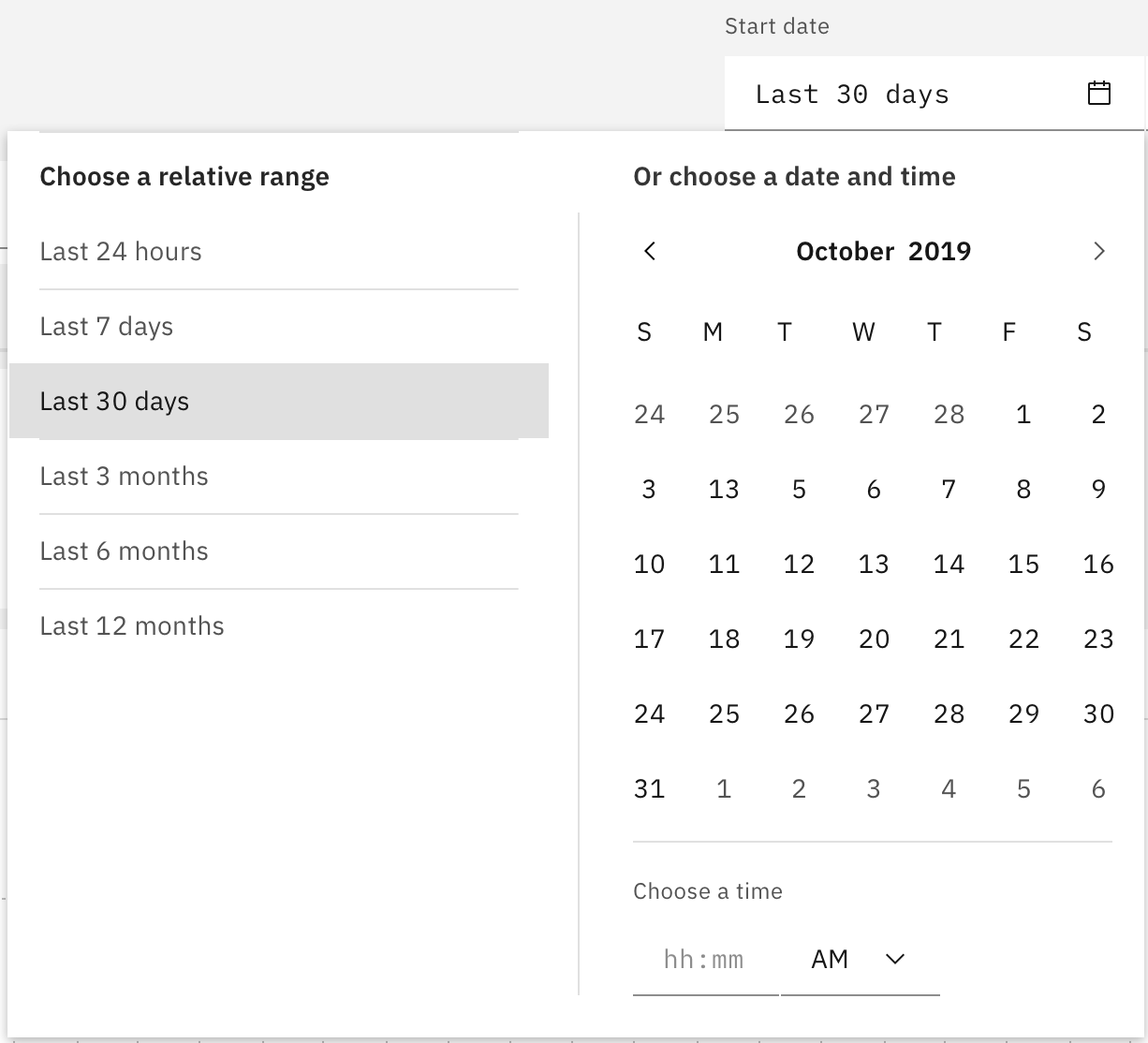 Time Range with relative and absolute selection options. · Issue #664 ...