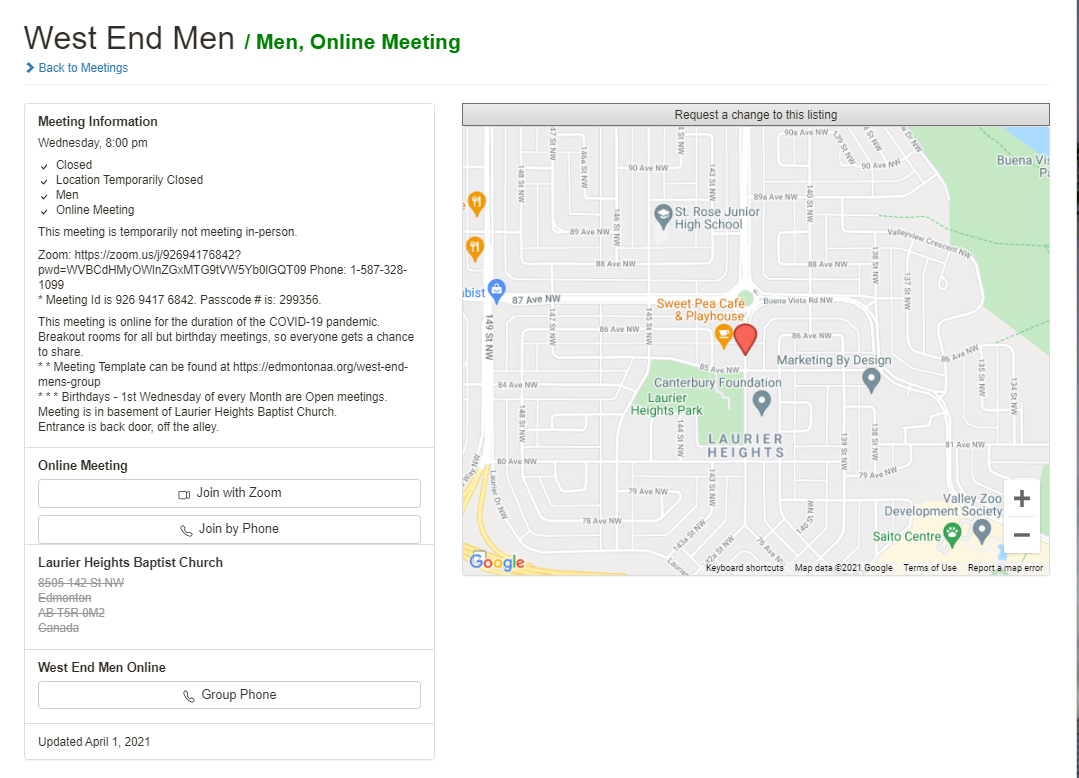 Enhance the 'Request a Change to this Listing' feature · Issue #362 · code4recovery/12-step ...