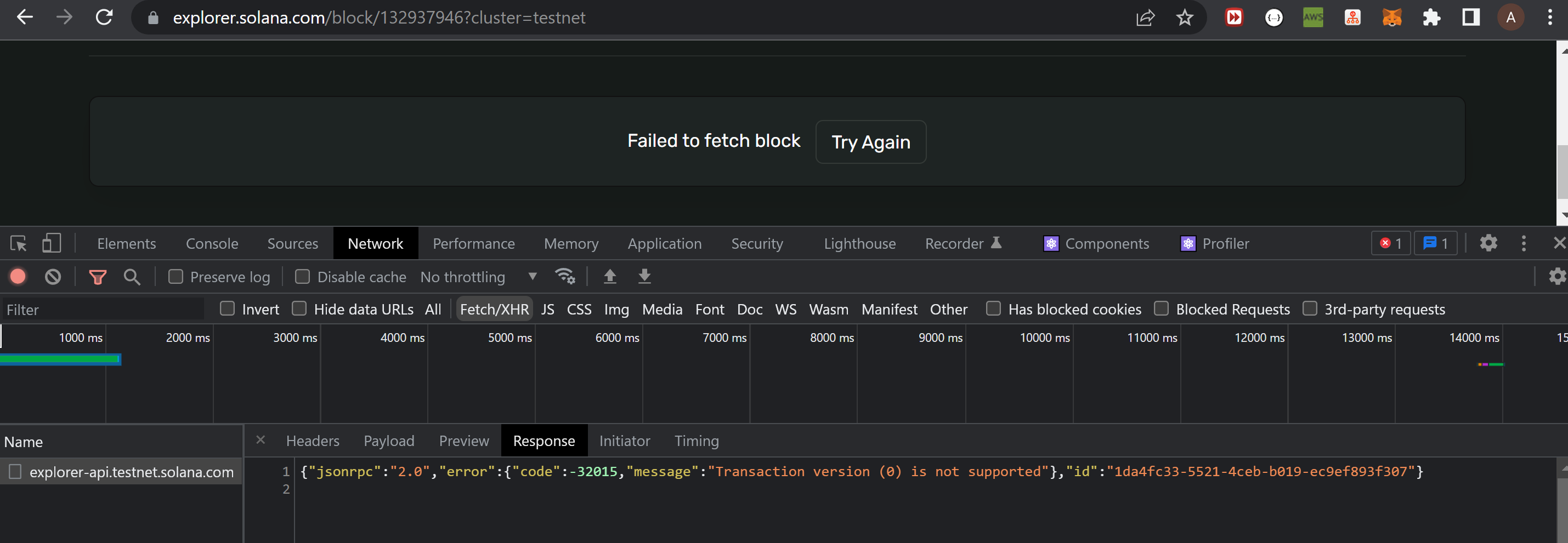 `getblock` Responds With `transaction Version 0 Is Not Supported