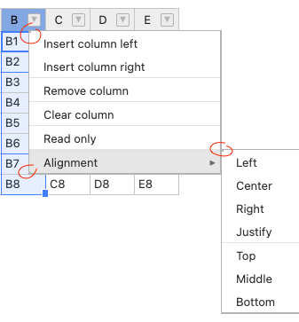 Unwanted rectangle elements in dropdown menu · Issue #9240 · handsontable/handsontable · GitHub