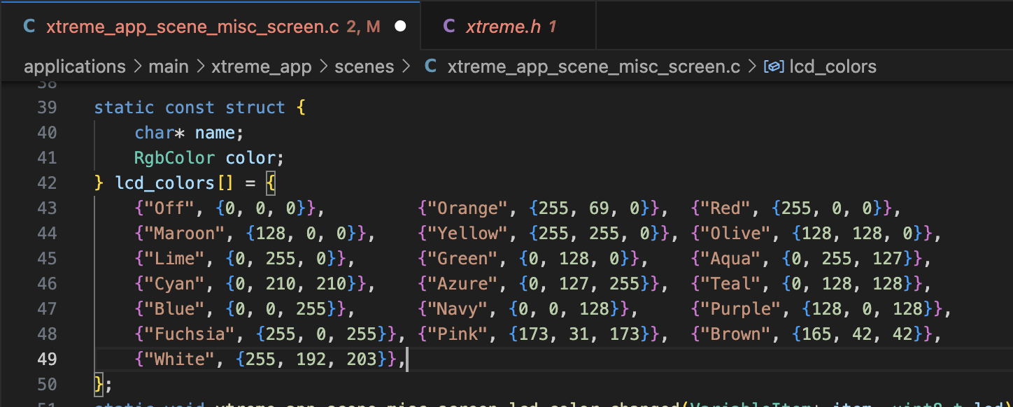 Ability to modify RGB LED color schemes · Issue #420 · Flipper-XFW/Xtreme-Firmware · GitHub