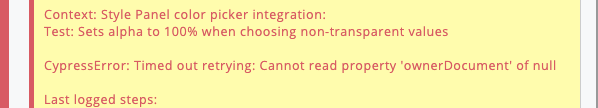 Cannot Read Property ‘ownerdocument Of Null Using Cyclick · Issue 6324 · Cypress Iocypress