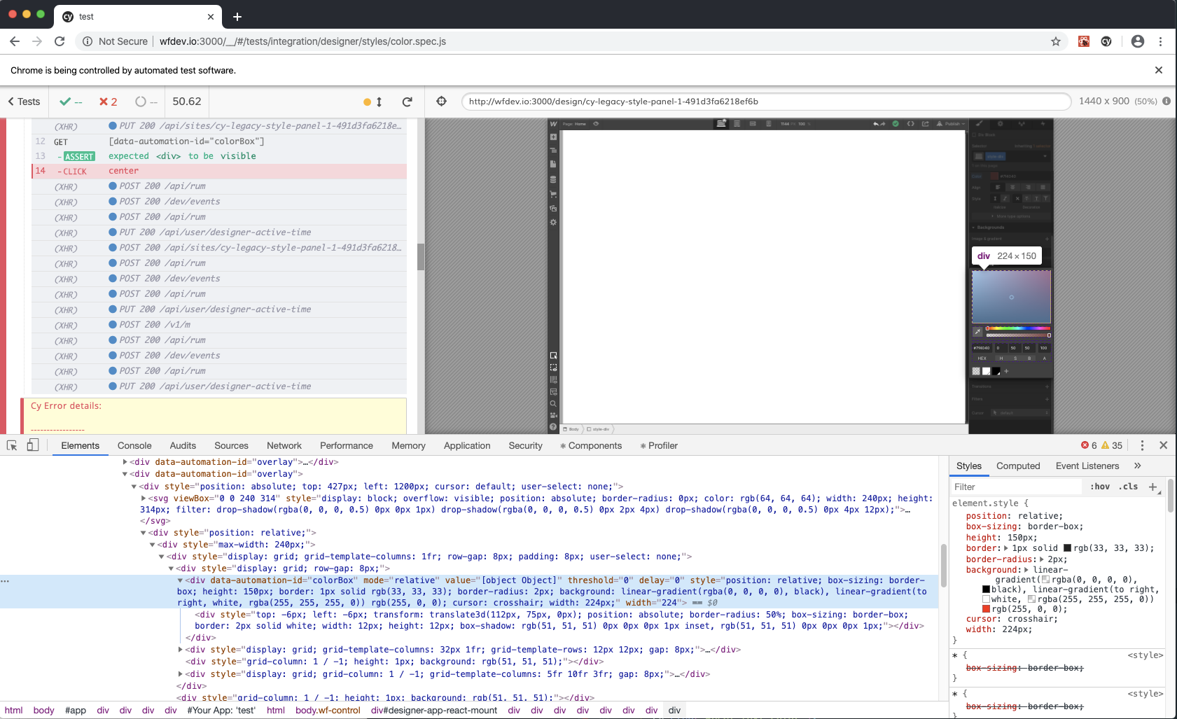 Cannot Read Property ‘ownerdocument Of Null Using Cyclick · Issue 7825
