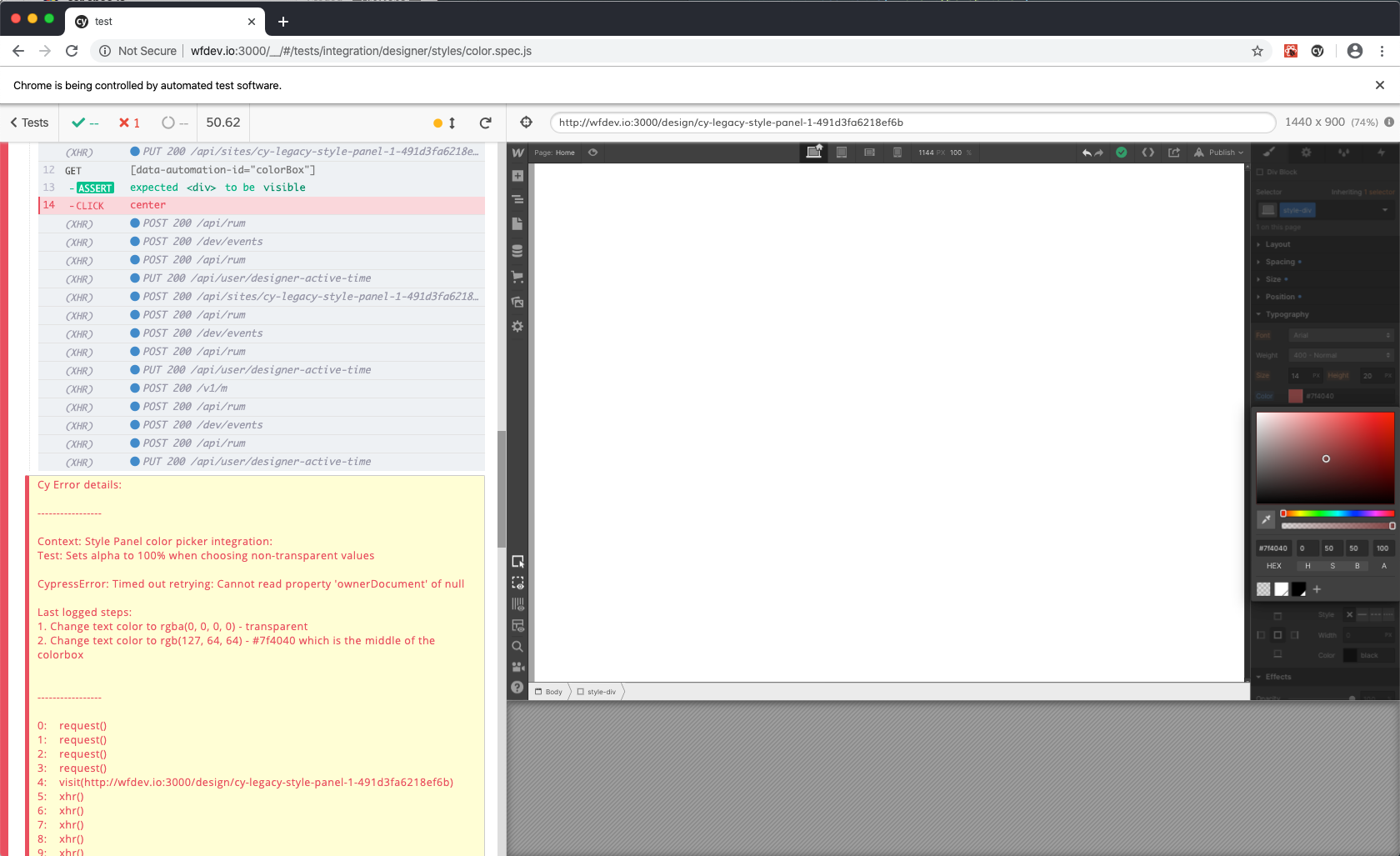 Cannot Read Property ‘ownerdocument Of Null Using Cyclick · Issue 6324 · Cypress Iocypress