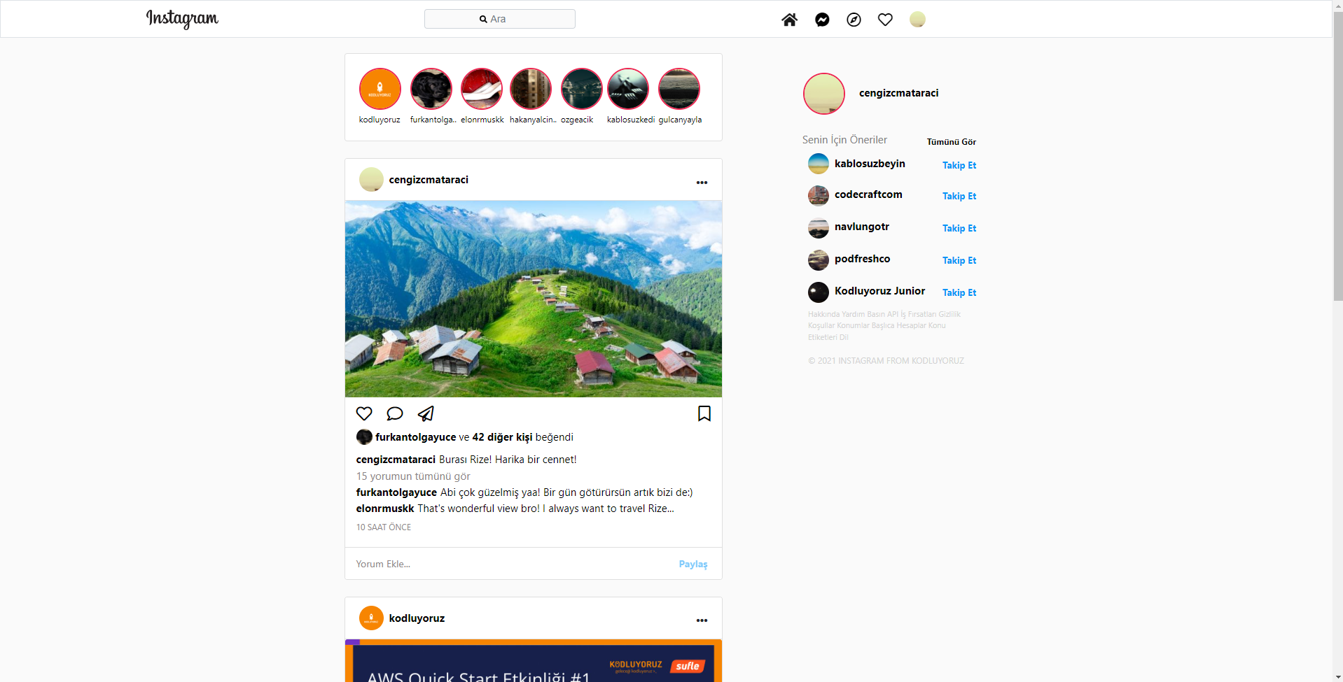 GitHub - nanelioguzhan/Instagram-Clone