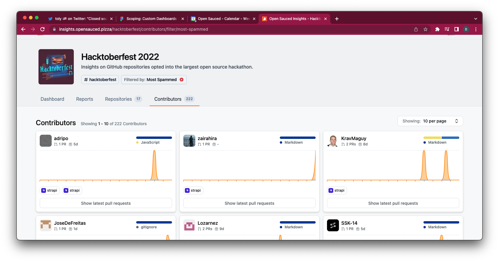 feature: click to filter for one repo · Issue #497 · open-sauced/app · GitHub