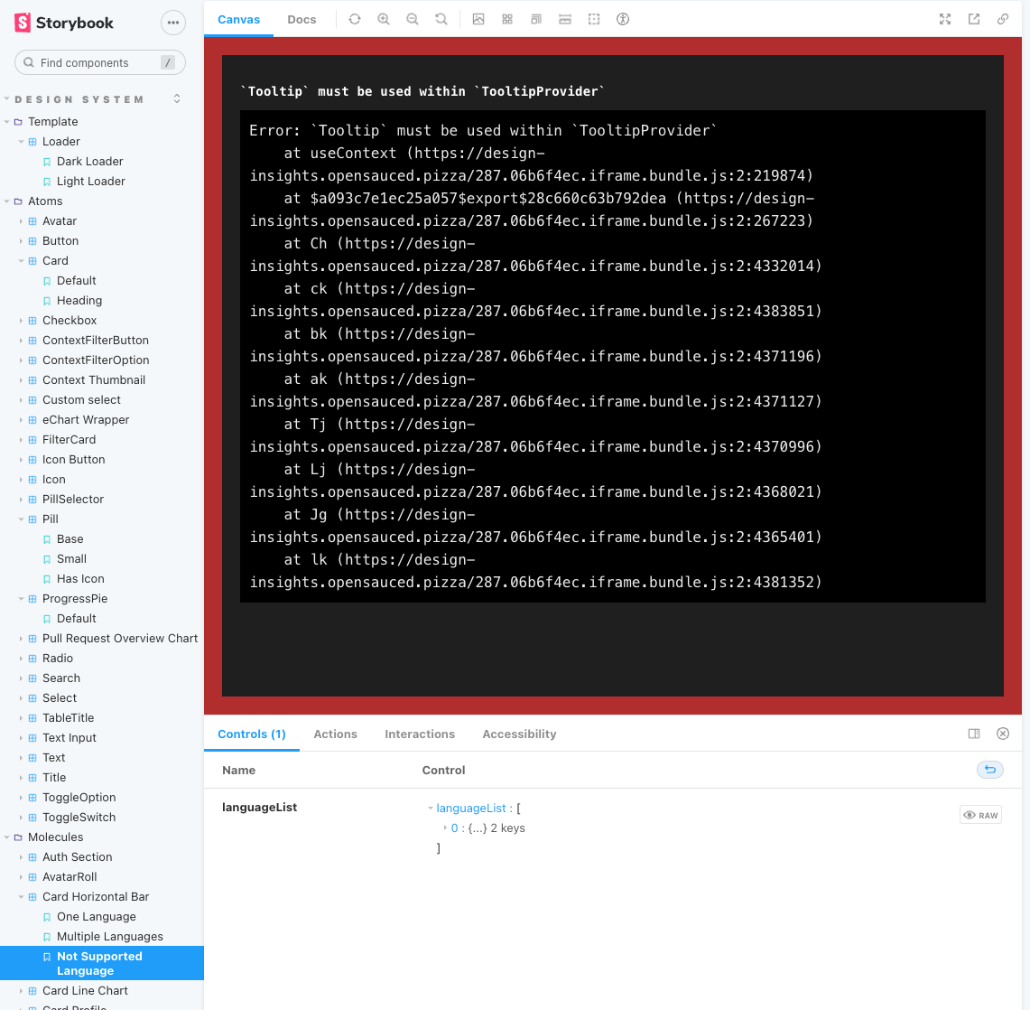 bug: Tooltip breaks the Card Horizontal cards. · Issue #525 · open-sauced/app · GitHub