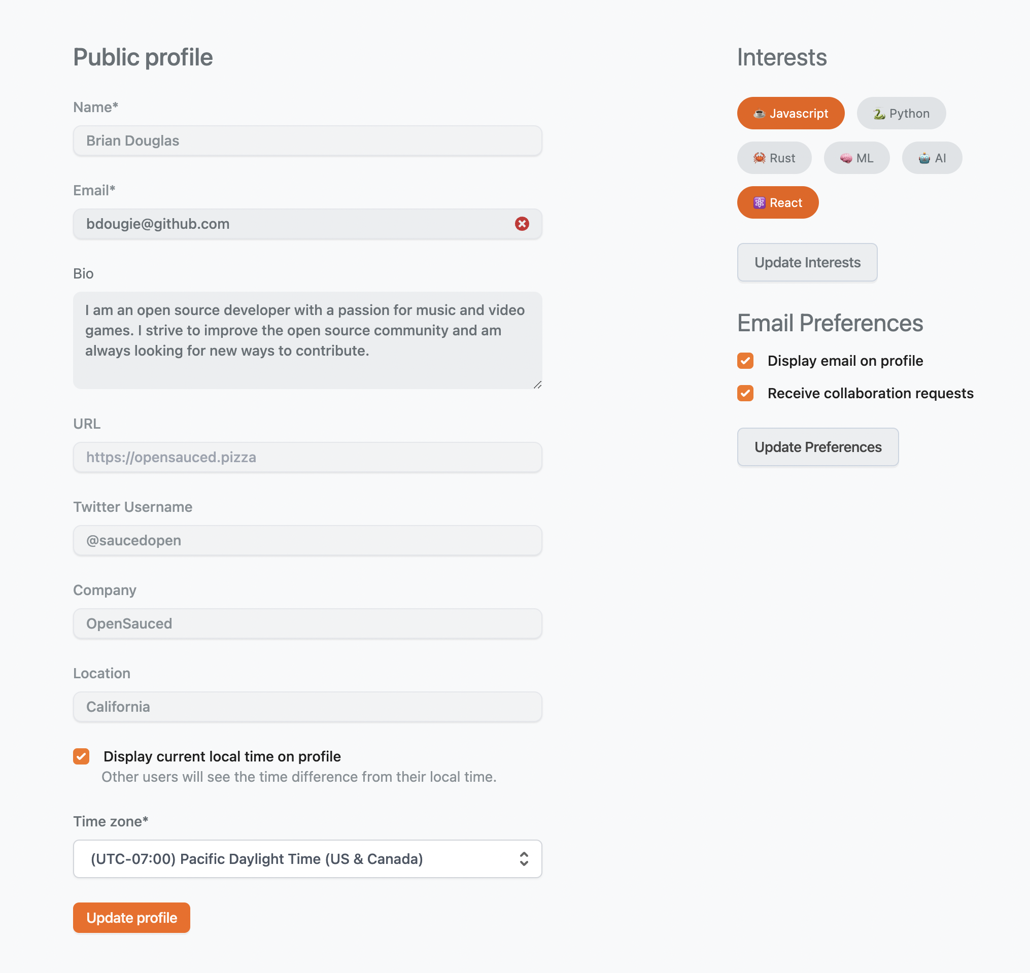 feature: Make All Settings Editable · Issue #837 · open-sauced/app · GitHub