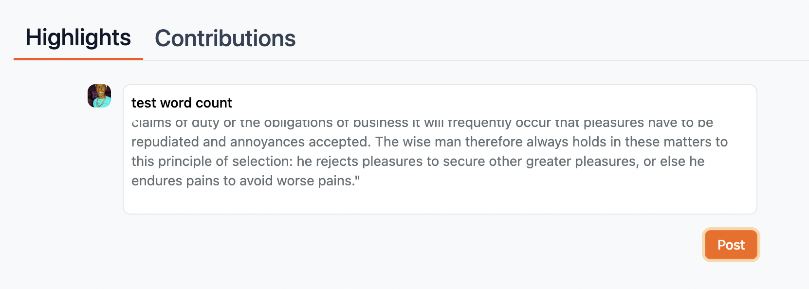Feature: Limit char count in Highlights to 500 chars · Issue #899 · open-sauced/app · GitHub