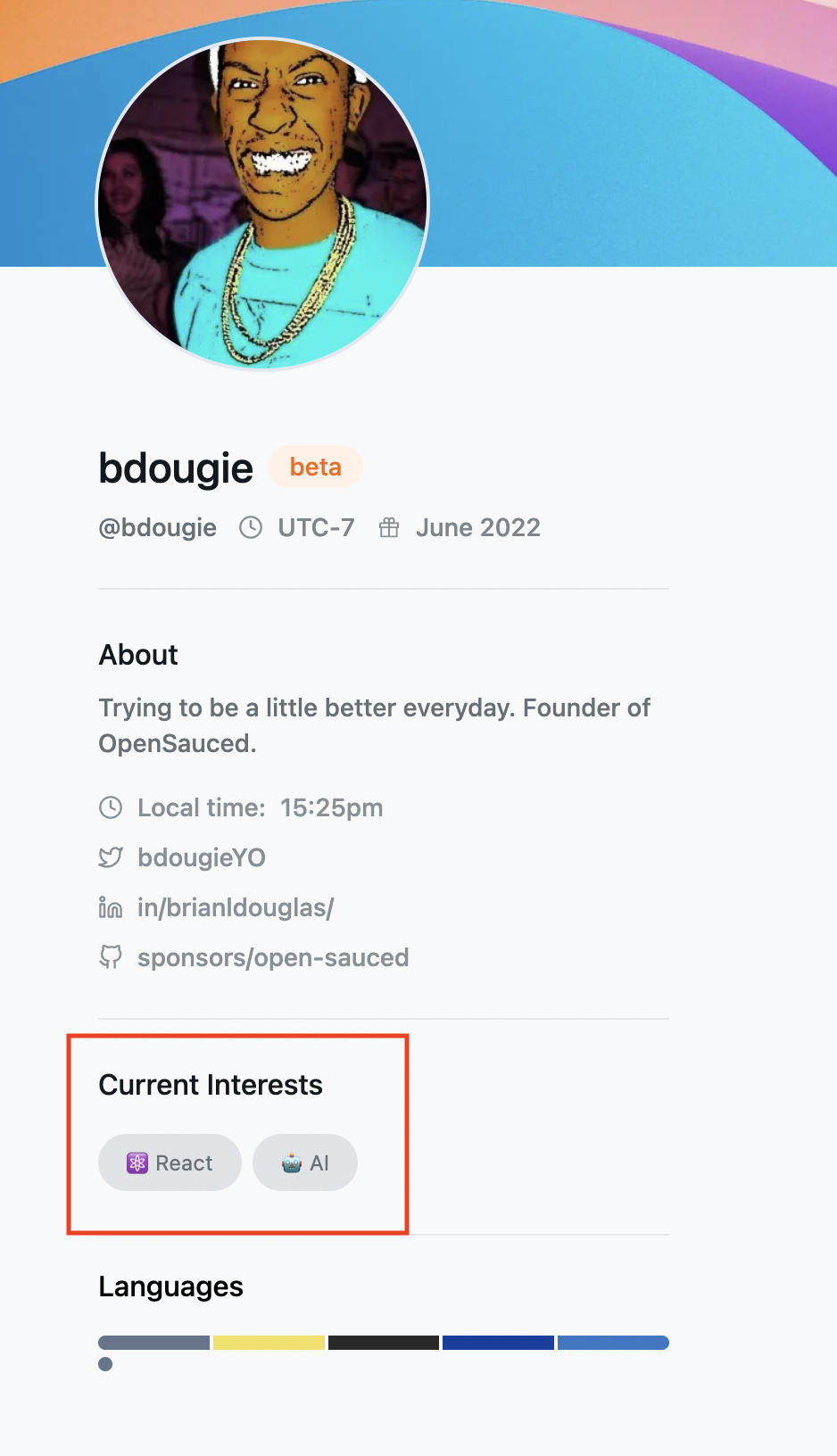 Feature: Make interests clickable on the profile · Issue #942 · open-sauced/app · GitHub