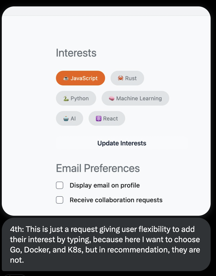 Feature User Generated Interest · Issue 956 · Open Sauced App · Github