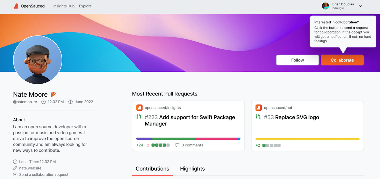 feature: Request to collaborate workflow · Issue #719 · open-sauced/app · GitHub