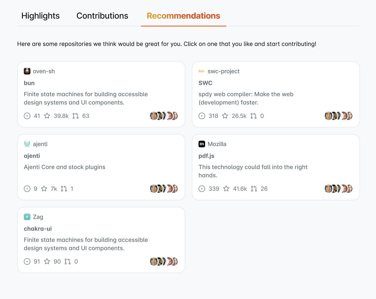 Implement Repo Recommendations in the Design System · Issue #1000 · open-sauced/app · GitHub